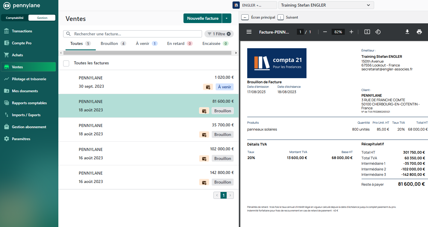 Astuce Pennylane 02 : Réaliser une facture d’acompte sur un devis - Le nouveau coaching comptable